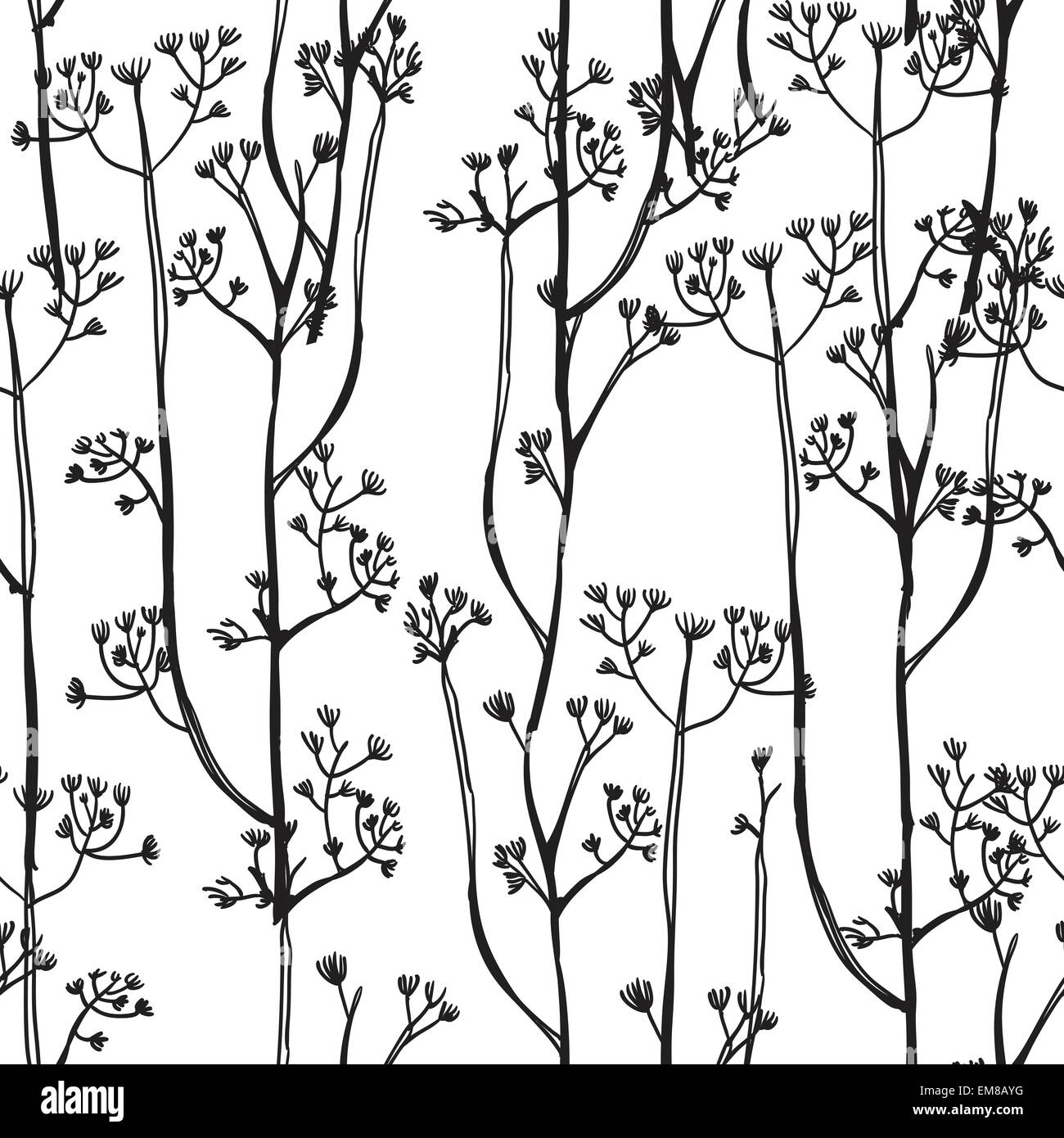 Plants seamless pattern Stock Vector Images - Alamy