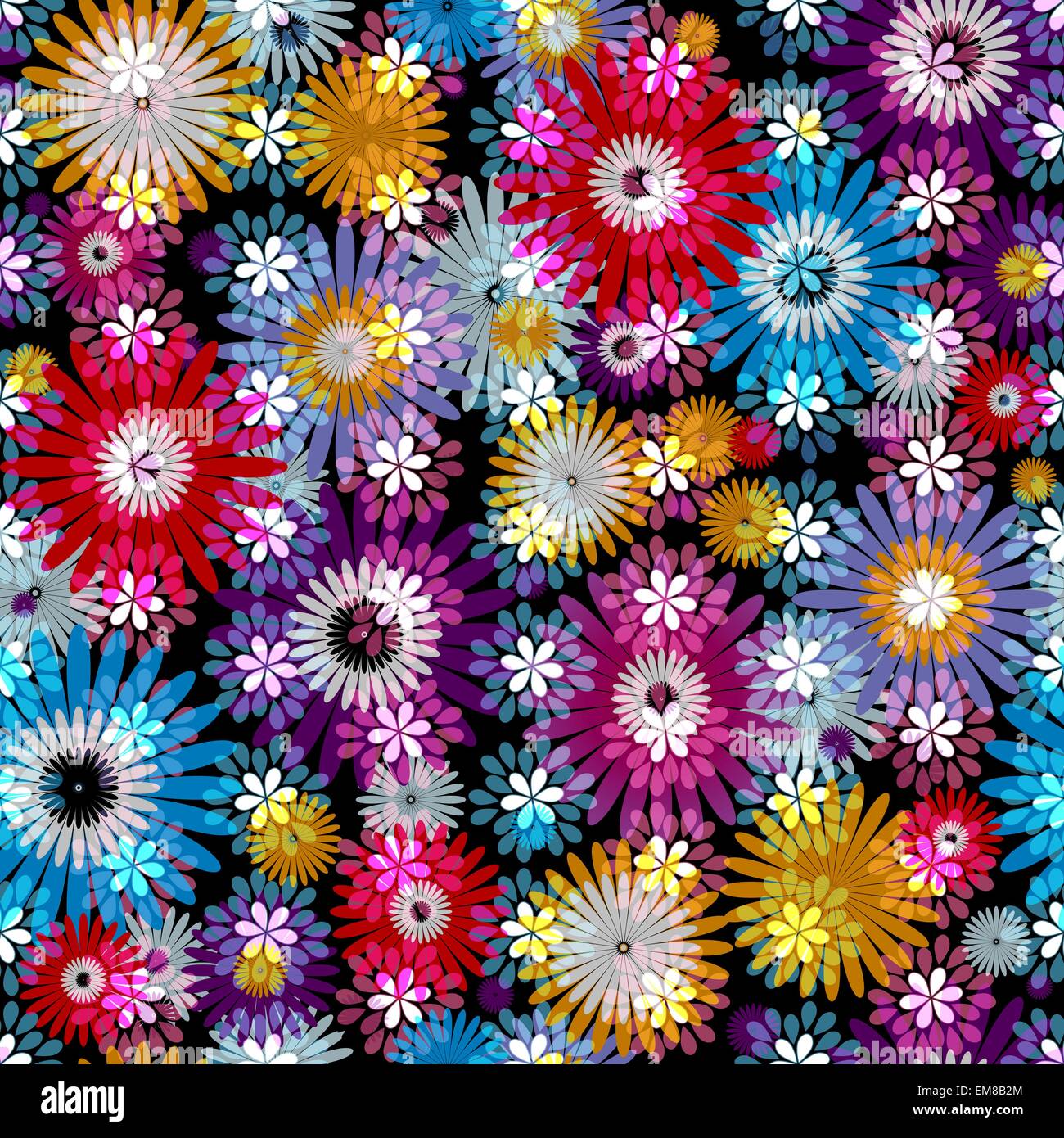 Seamless floral spring vivid pattern Stock Vector Image & Art - Alamy