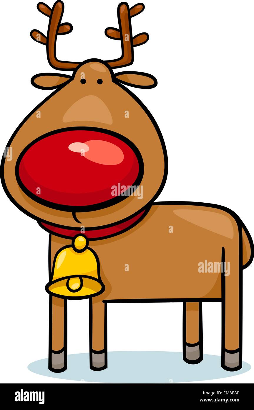 cute christmas reindeer cartoon Stock Vector Image & Art - Alamy