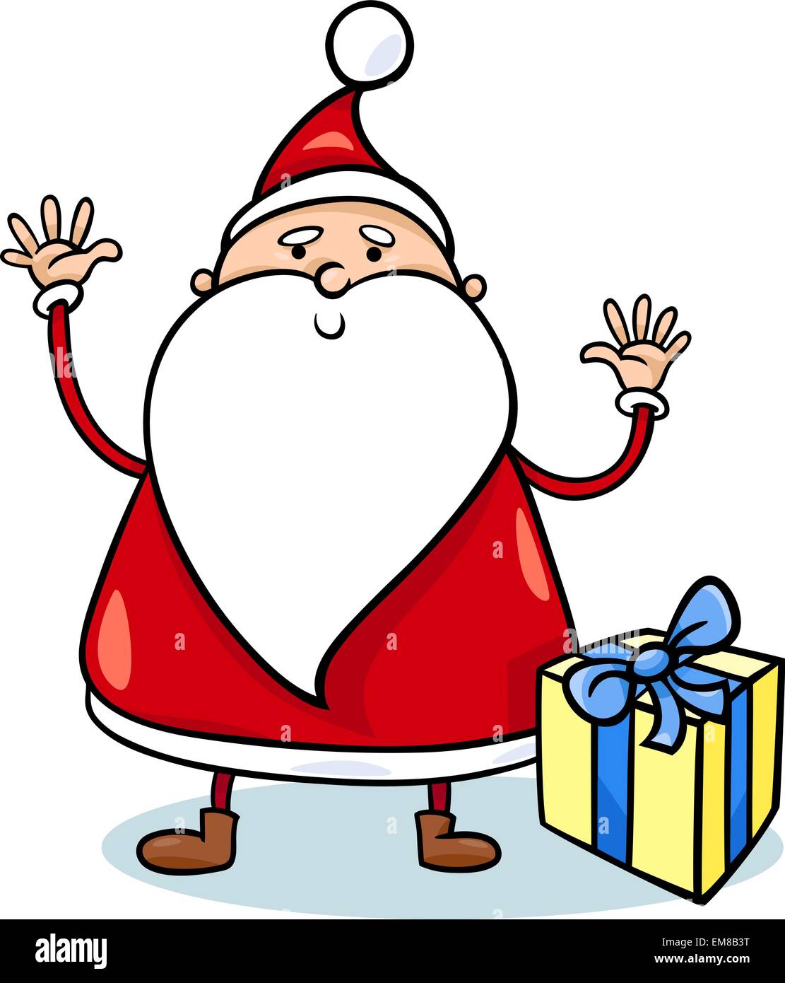 cute santa claus cartoon illustration Stock Vector Image & Art - Alamy