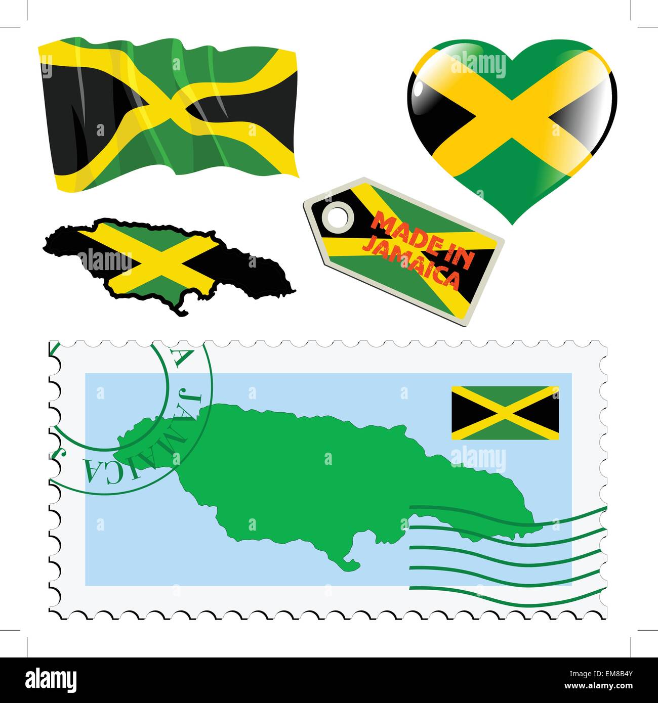 national colours of Jamaica Stock Vector Image & Art - Alamy