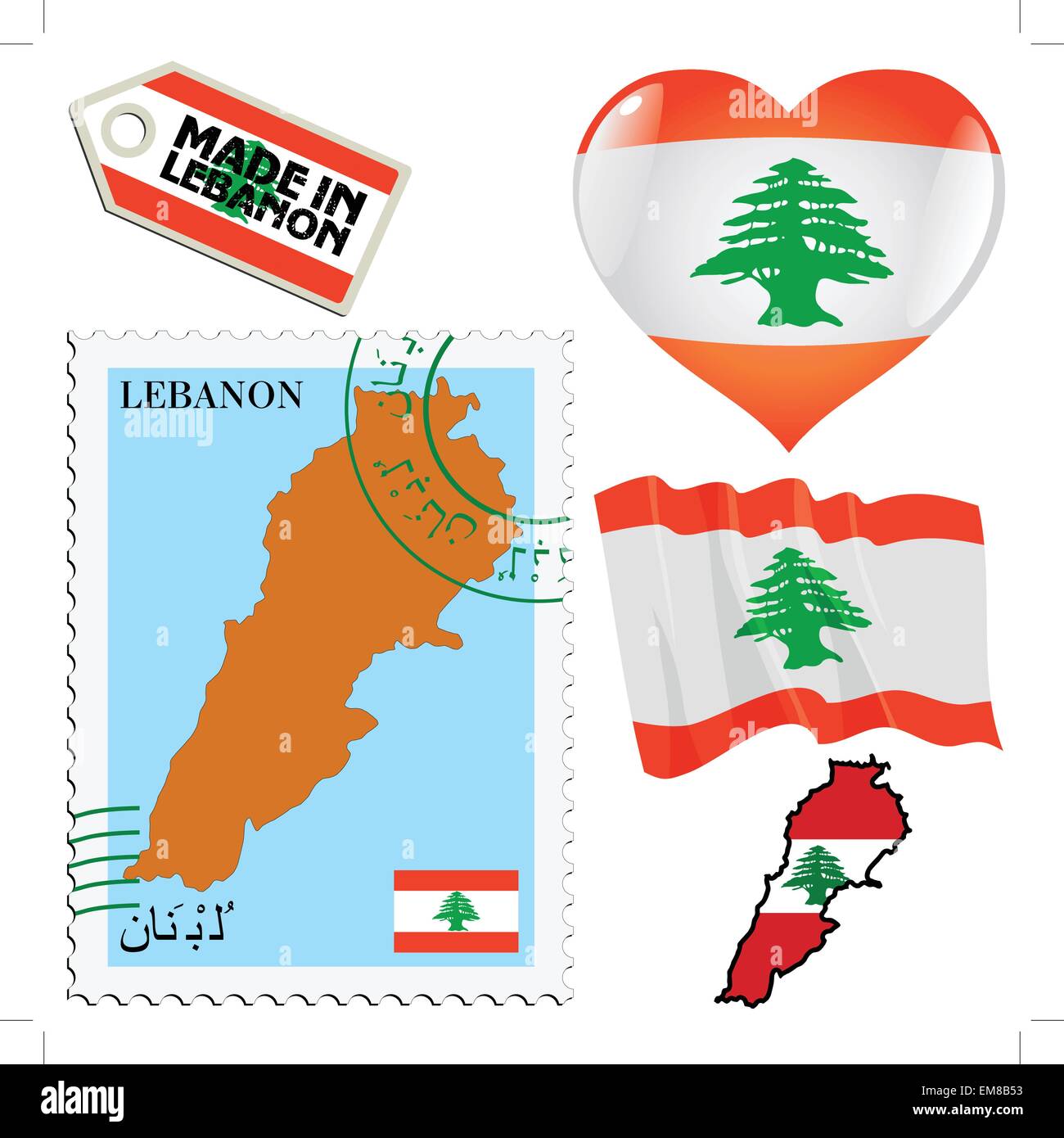 national colours of Lebanon Stock Vector Image & Art - Alamy
