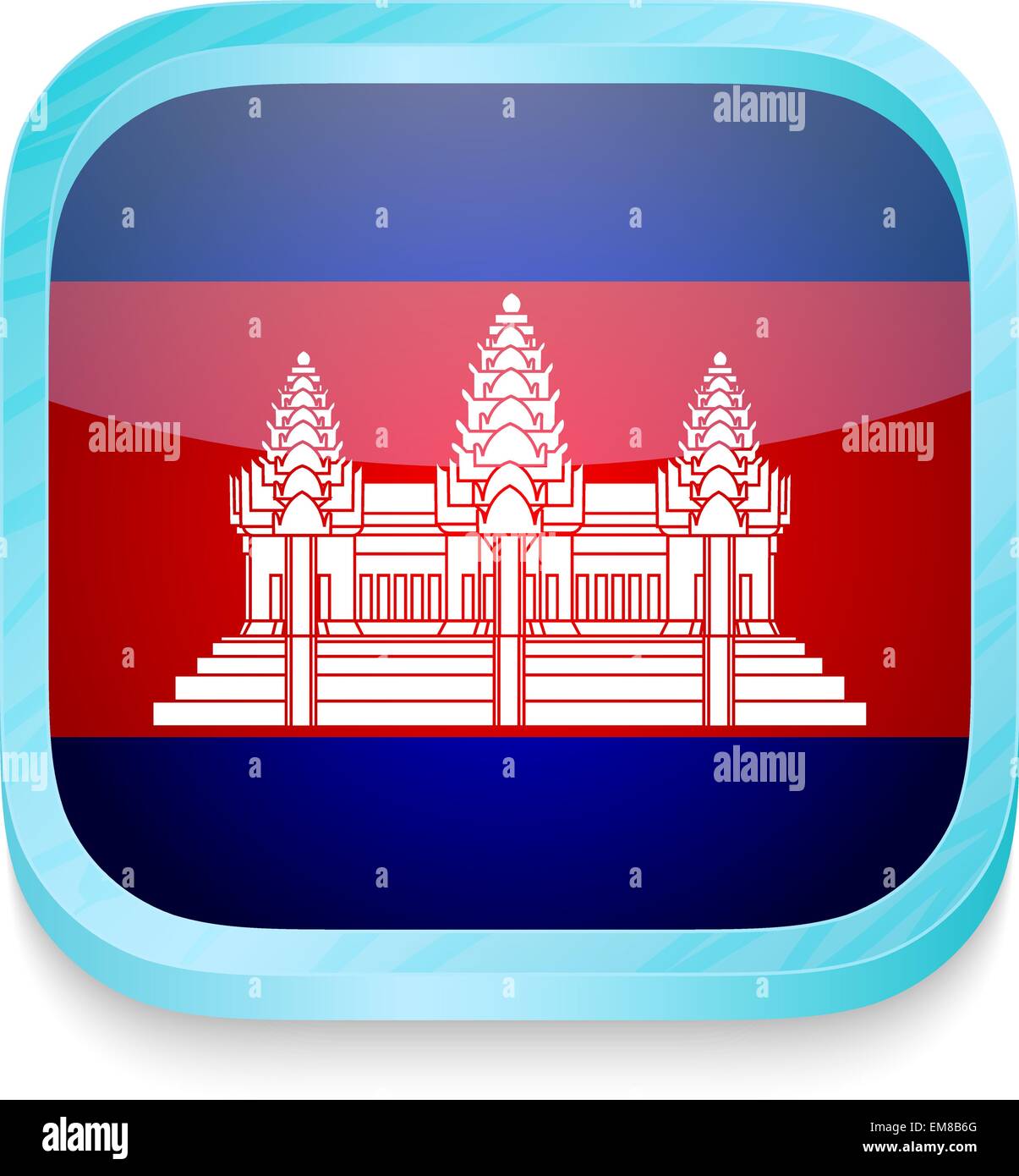 Smart phone button with Cambodia flag Stock Vector Image & Art - Alamy