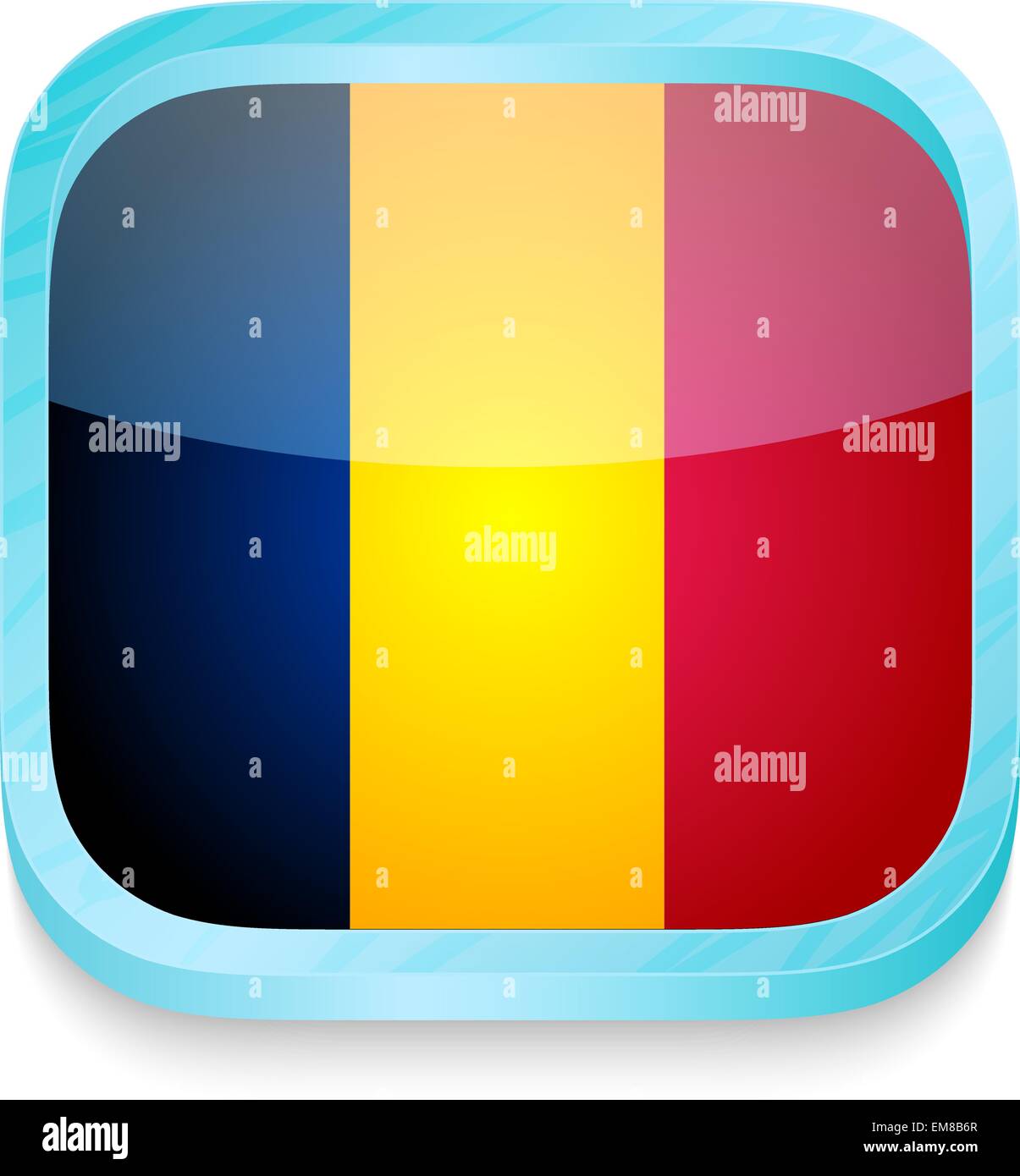 Smart phone button with Chad flag Stock Vector Image & Art - Alamy