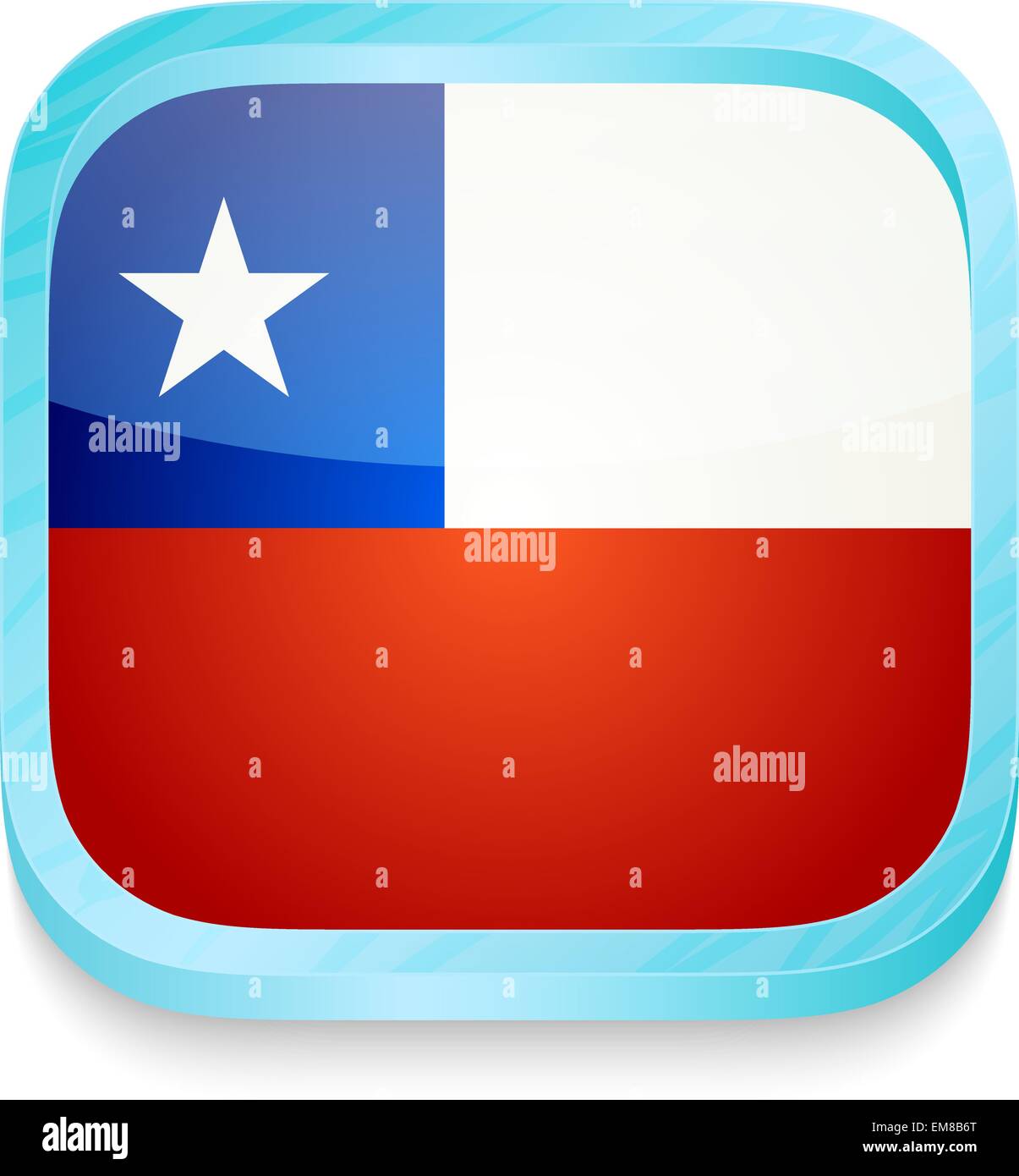 Smart phone button with Chile flag Stock Vector Image & Art - Alamy