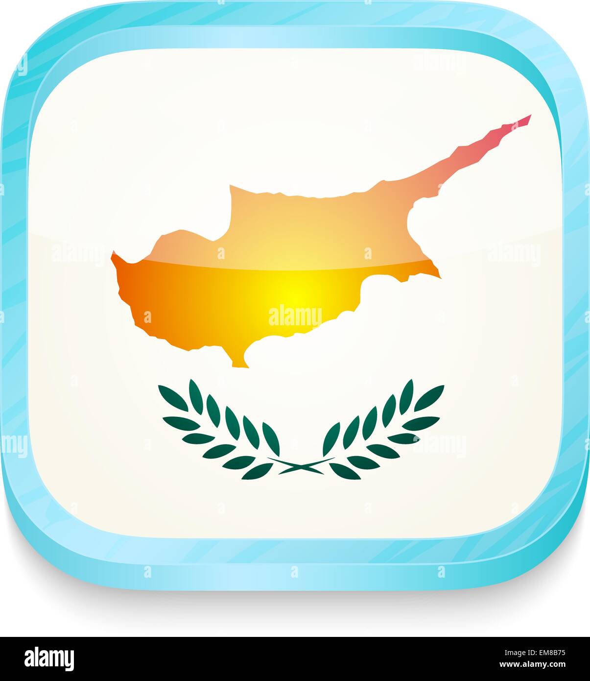 Smart phone button with Cyprus flag Stock Vector Image & Art - Alamy