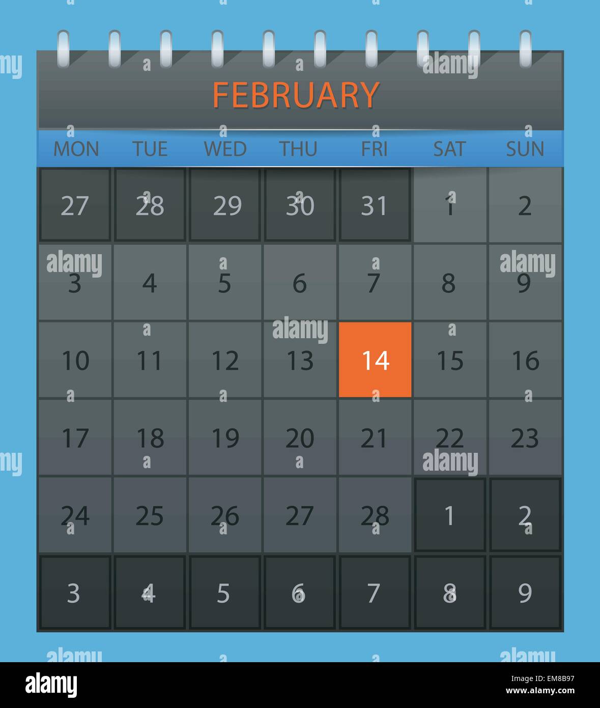 February 2014 Stock Vector Images - Alamy