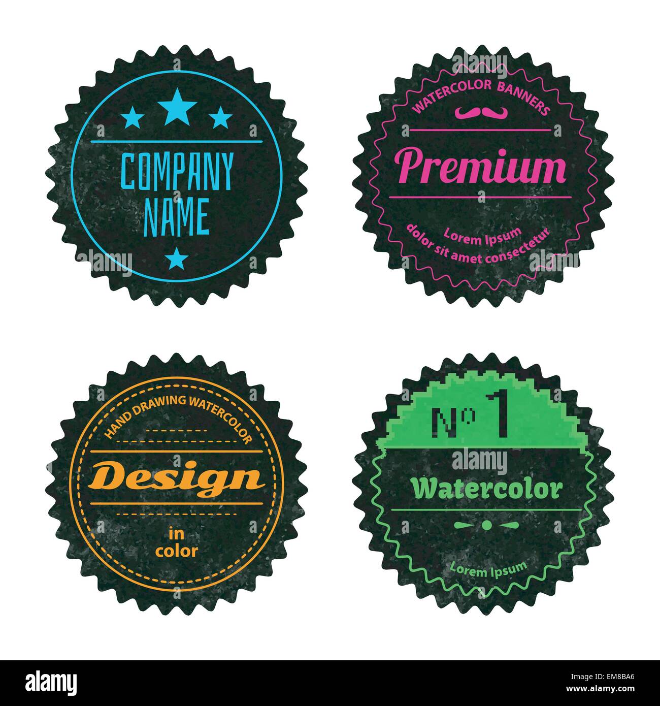 Decorative badges hi-res stock photography and images - Alamy
