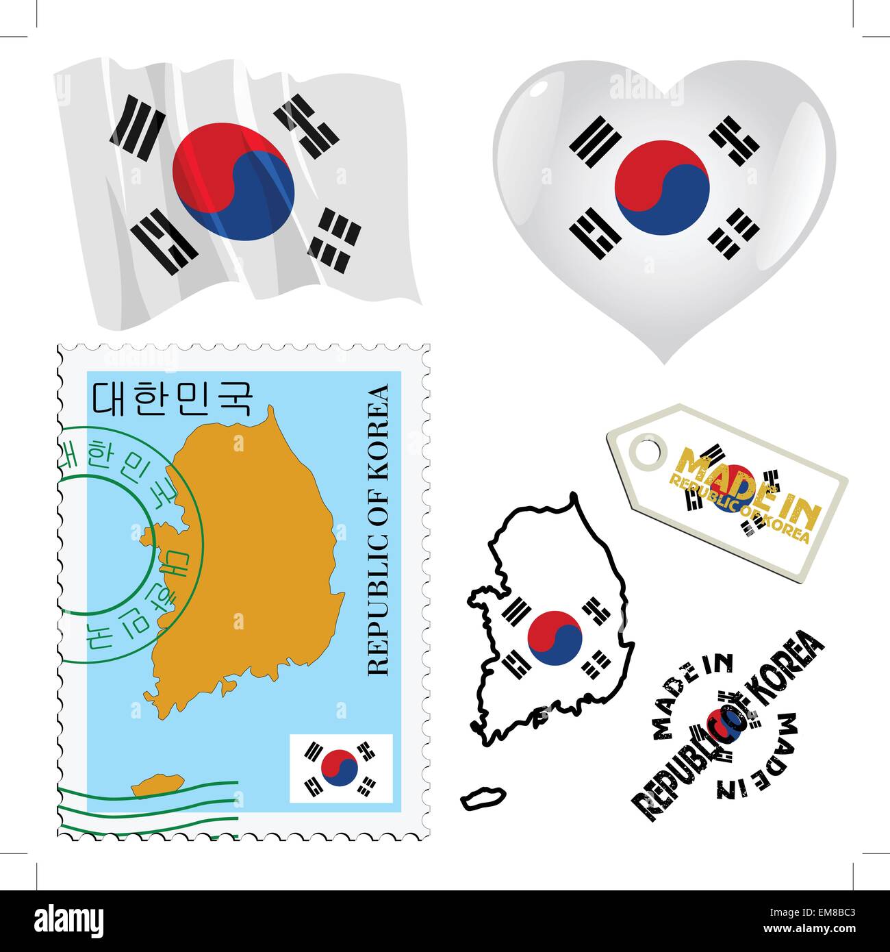national colours of South Korea Stock Vector Image & Art - Alamy