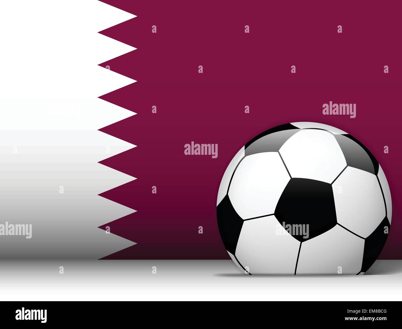 Qatar Soccer Ball with Flag Background Stock Vector Image & Art - Alamy