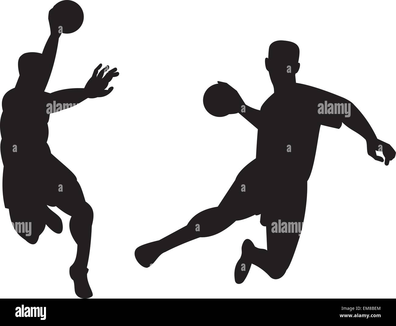 Handball player Stock Vector Images - Alamy
