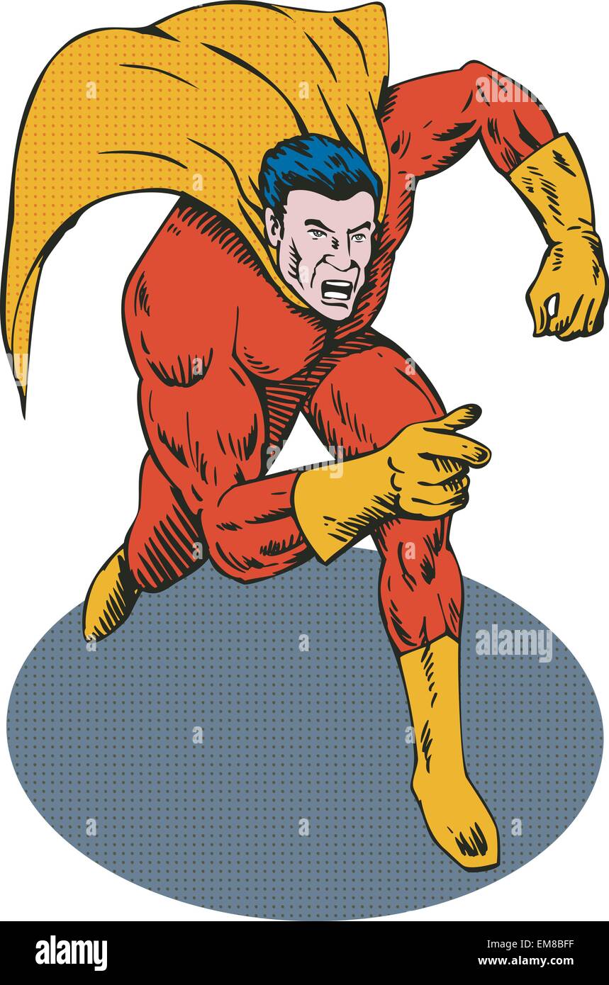Superhero run Stock Vector Images - Alamy