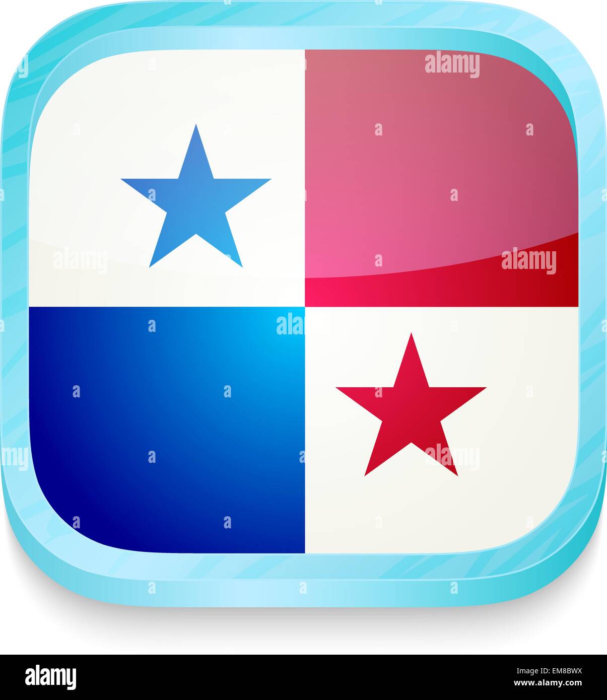 Smart phone button with Panama flag Stock Vector Image & Art - Alamy