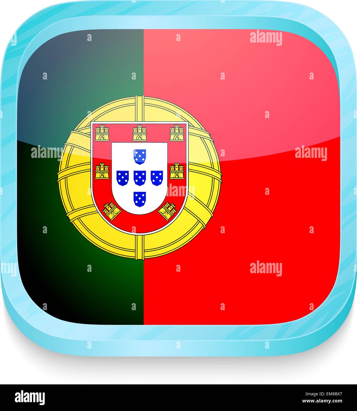 Smart phone button with Portugal flag Stock Vector Image & Art - Alamy