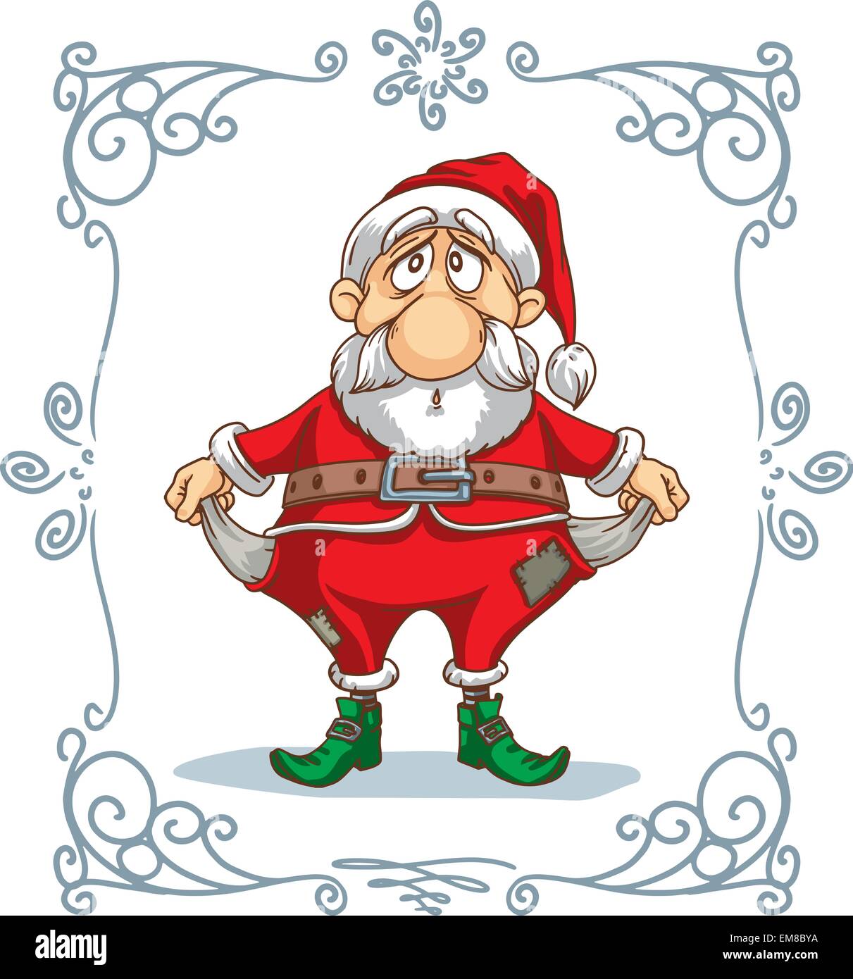 Broke Santa Cartoon Stock Vector Image & Art - Alamy