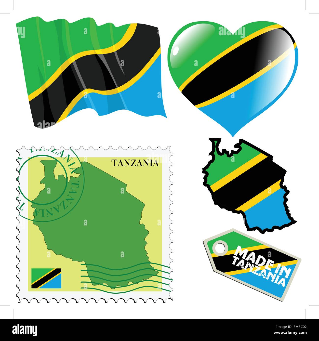 national colours of Tanzania Stock Vector Image & Art - Alamy