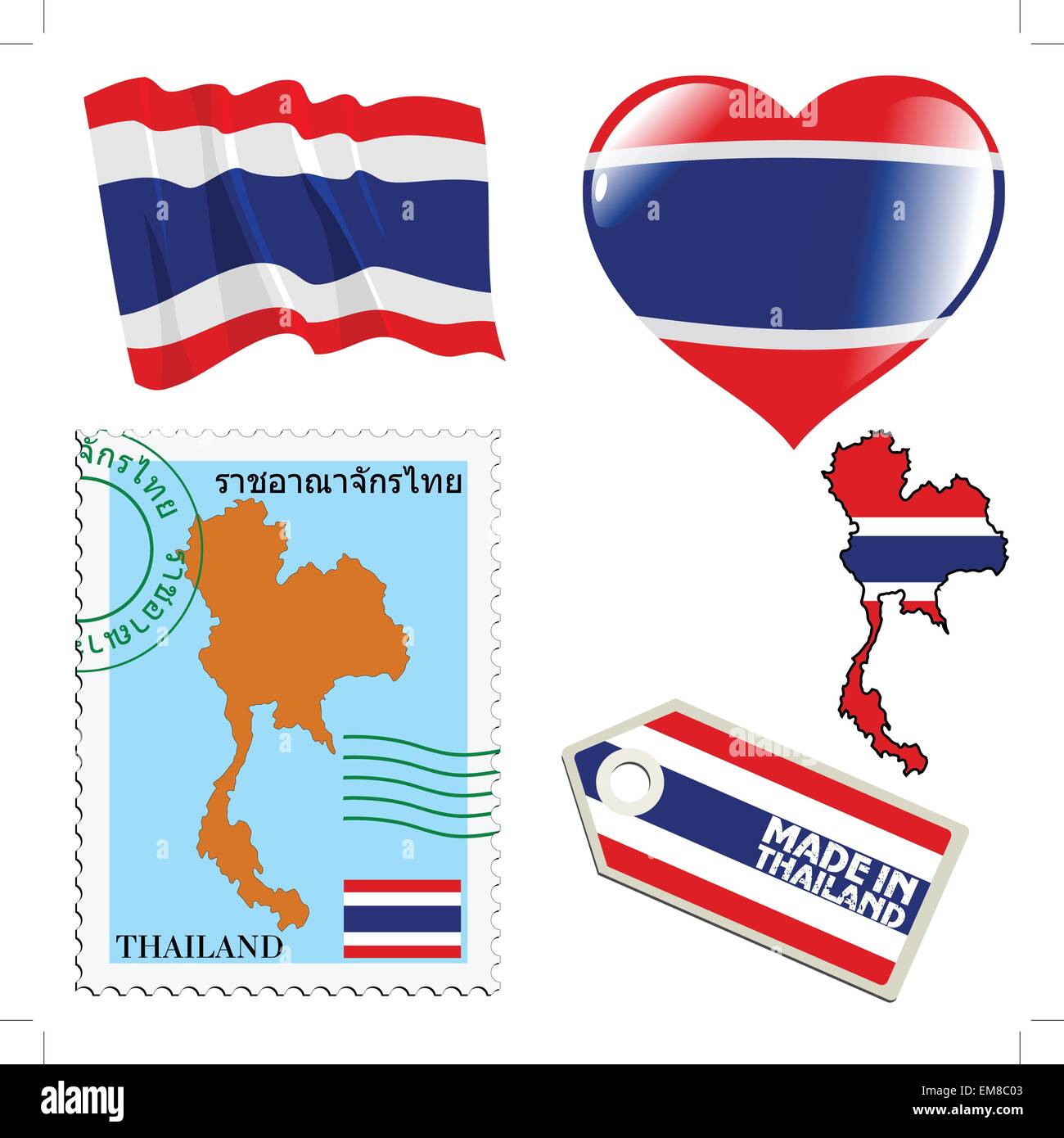 national colours of Thailand Stock Vector Image & Art - Alamy