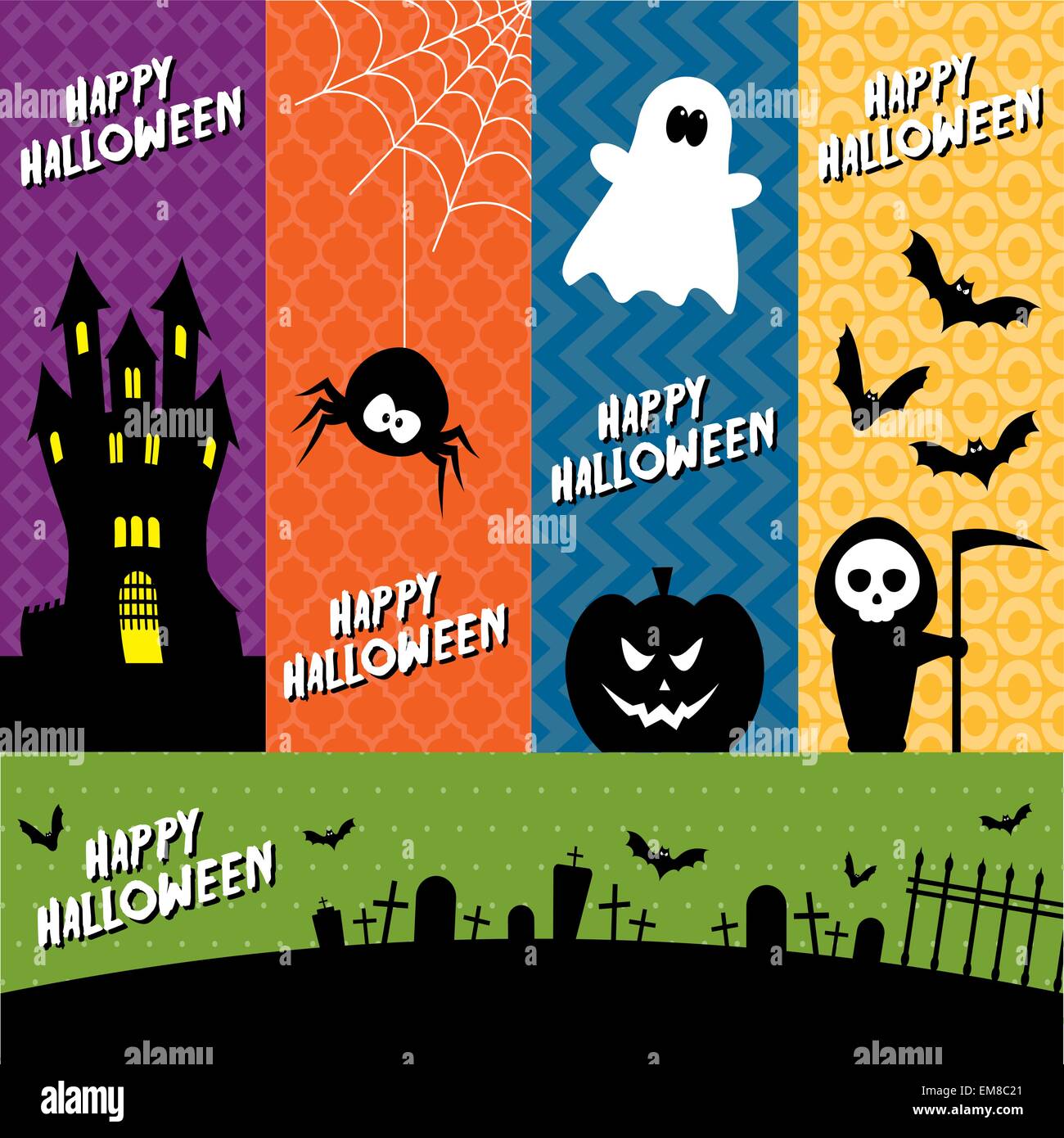 Halloween vertical banners hi-res stock photography and images - Alamy