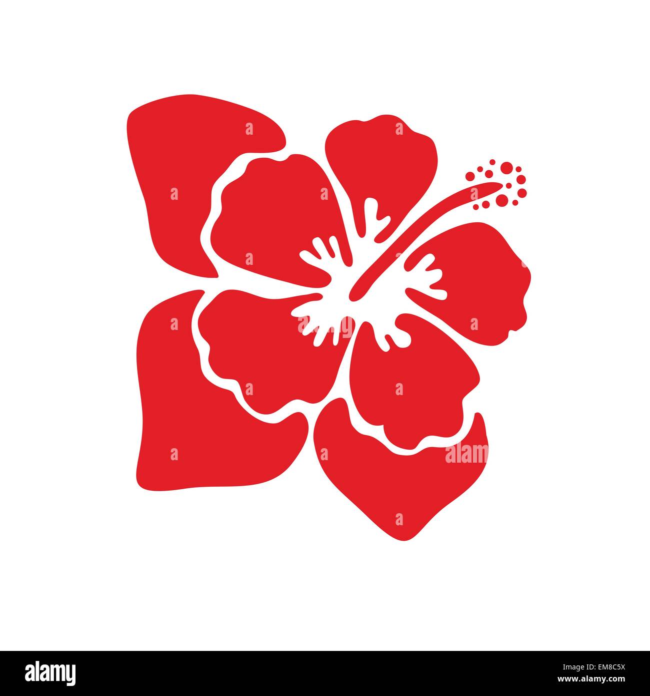 Vector Illustration Of Hibiscus Flower Stock Vector Image And Art Alamy