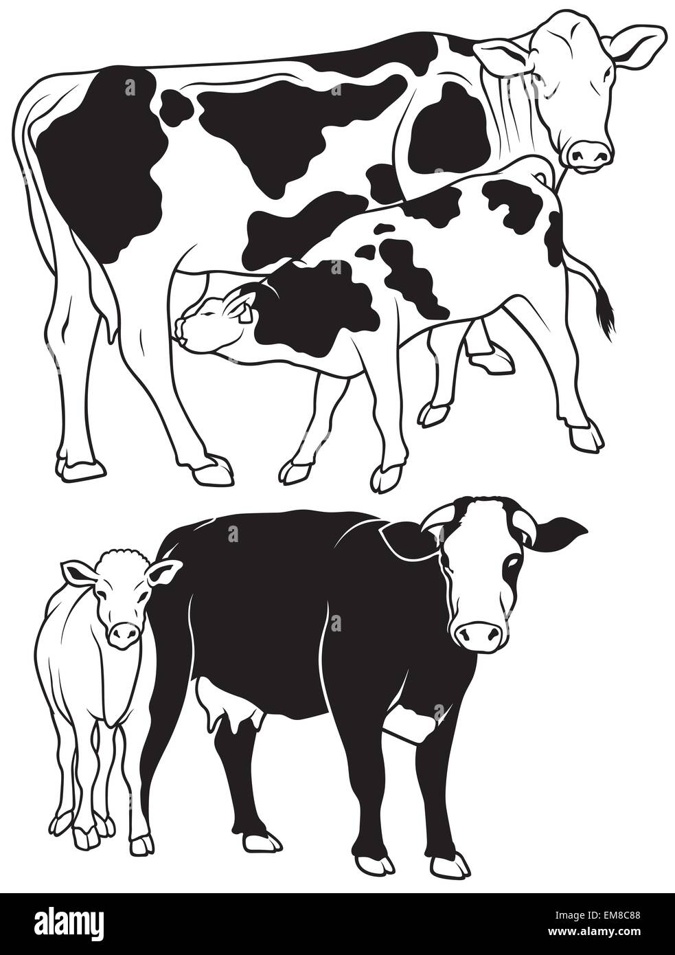 Cow cut out Stock Vector Images - Alamy