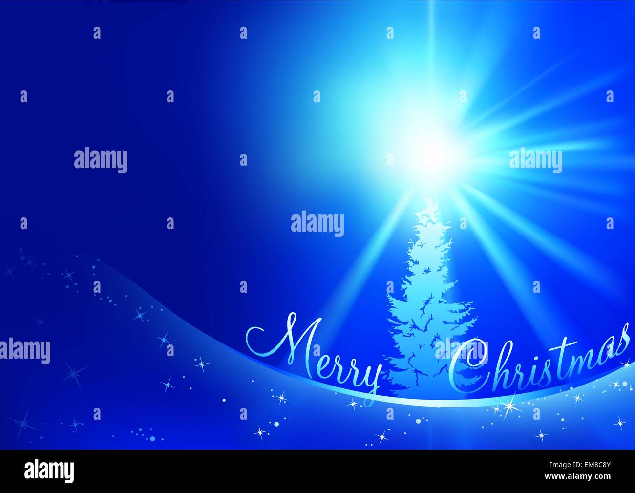 Blue Christmas Card Stock Vector Image & Art - Alamy