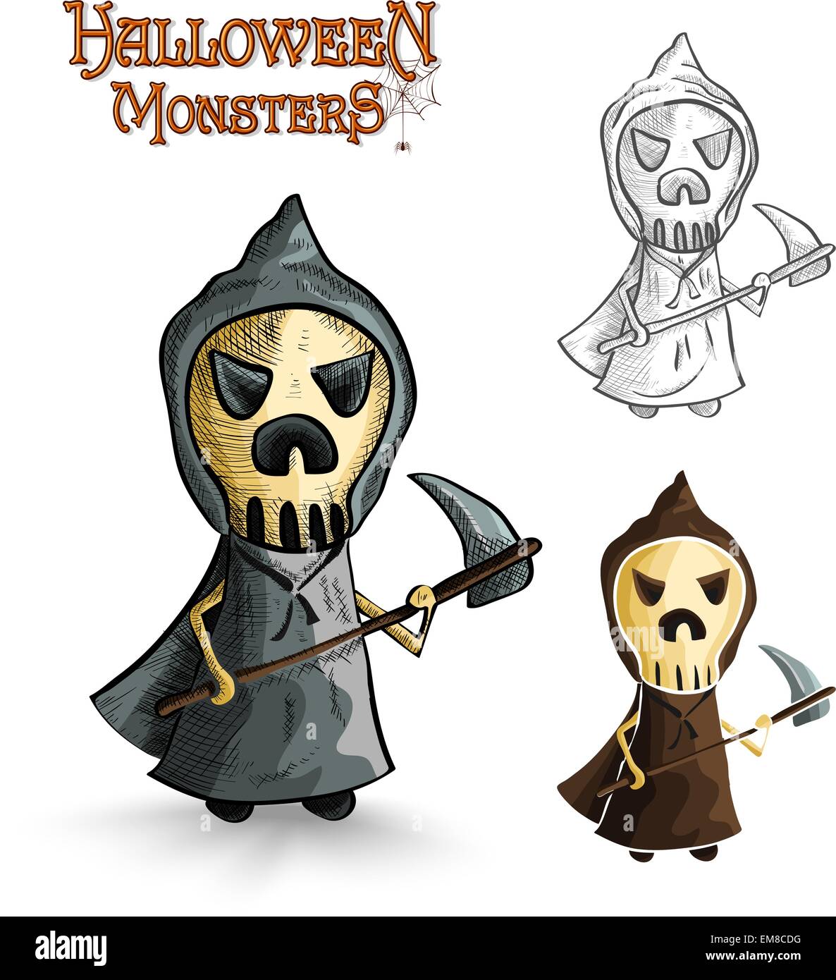 Death grim reaper Stock Vector Images - Alamy