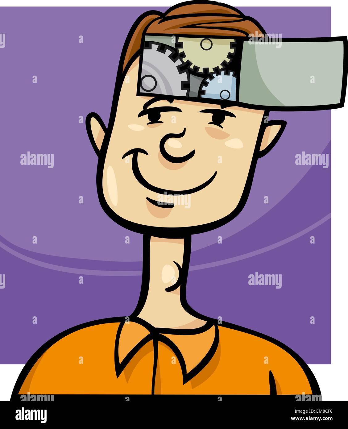 clever guy cartoon illustration Stock Vector Image & Art - Alamy
