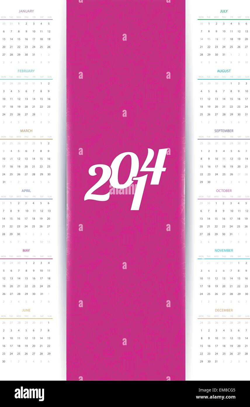 2014 february calendar Stock Vector Images - Alamy