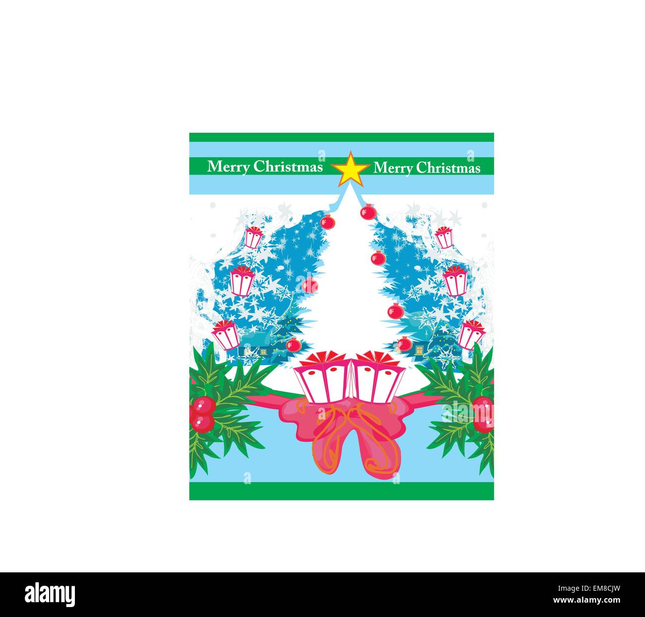 Abstract white christmas tree frame Stock Vector Image & Art - Alamy