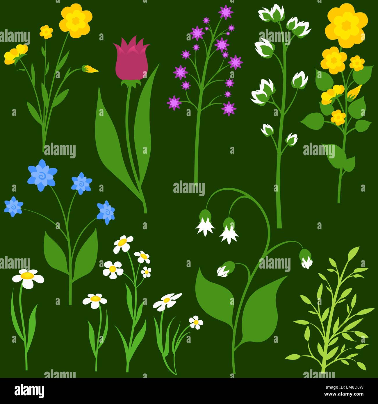 Flower flowers flora flowering Stock Vector Images - Alamy