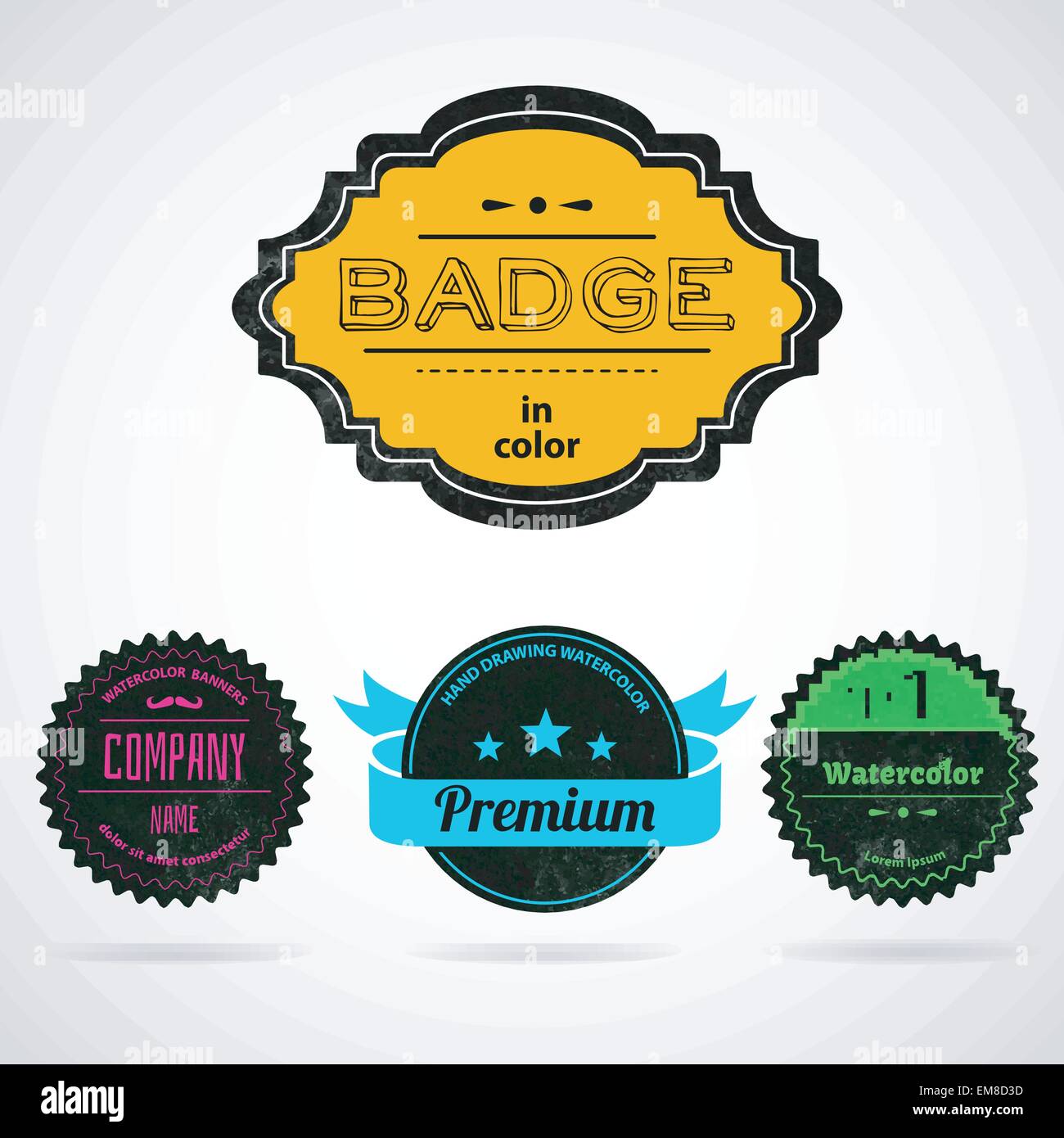 Decorative badges Stock Vector Images - Alamy