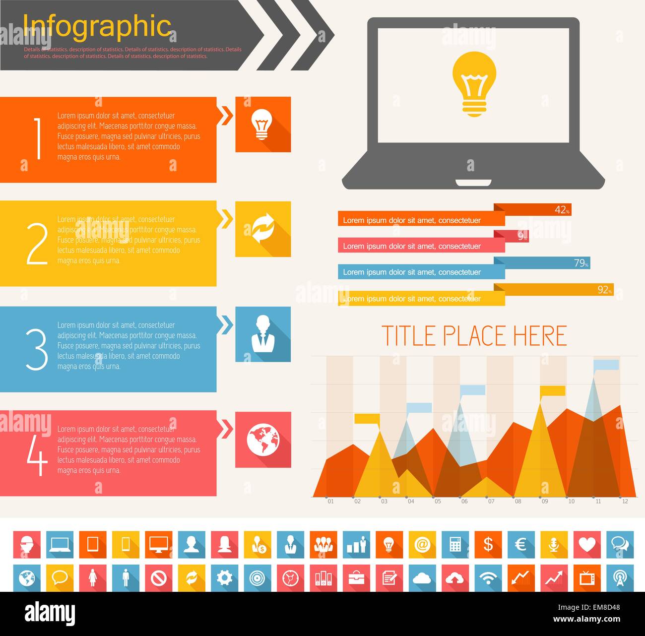 IT Industry Infographic Elements Stock Vector Image & Art - Alamy