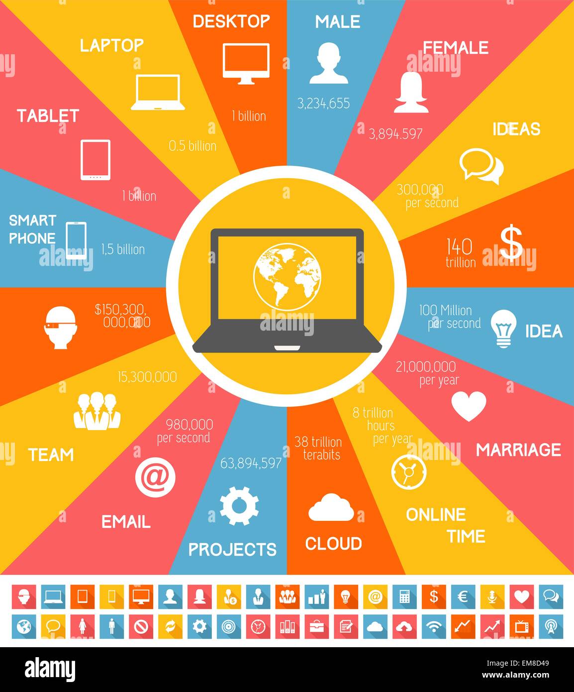 IT Industry Infographic Elements Stock Vector Image & Art - Alamy