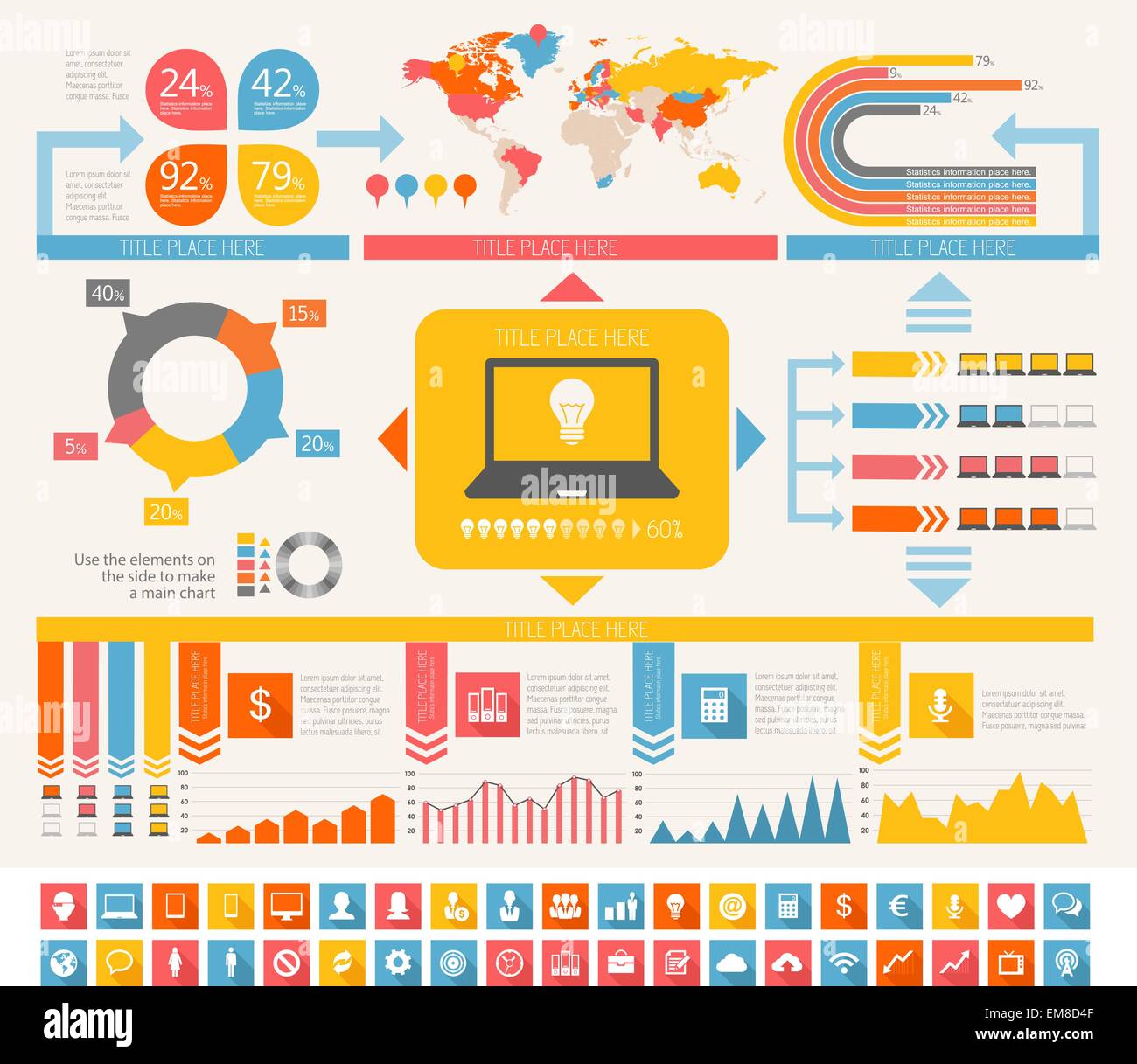 IT Industry Infographic Elements Stock Vector Image & Art - Alamy