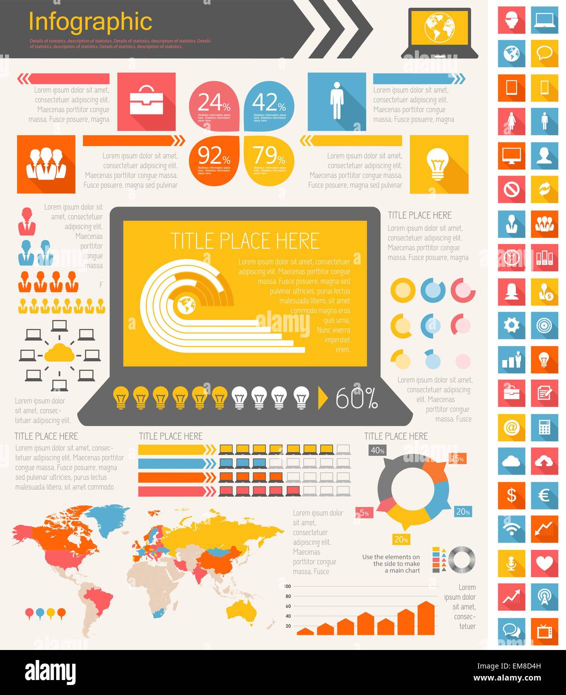 IT Industry Infographic Elements Stock Vector Image & Art - Alamy