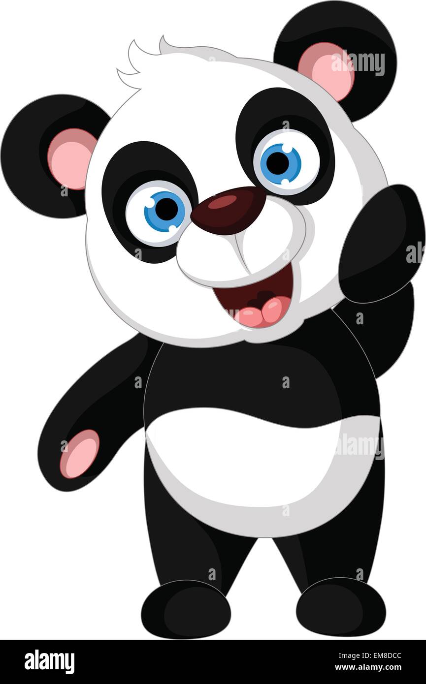Cartoon panda clipart hi-res stock photography and images - Alamy
