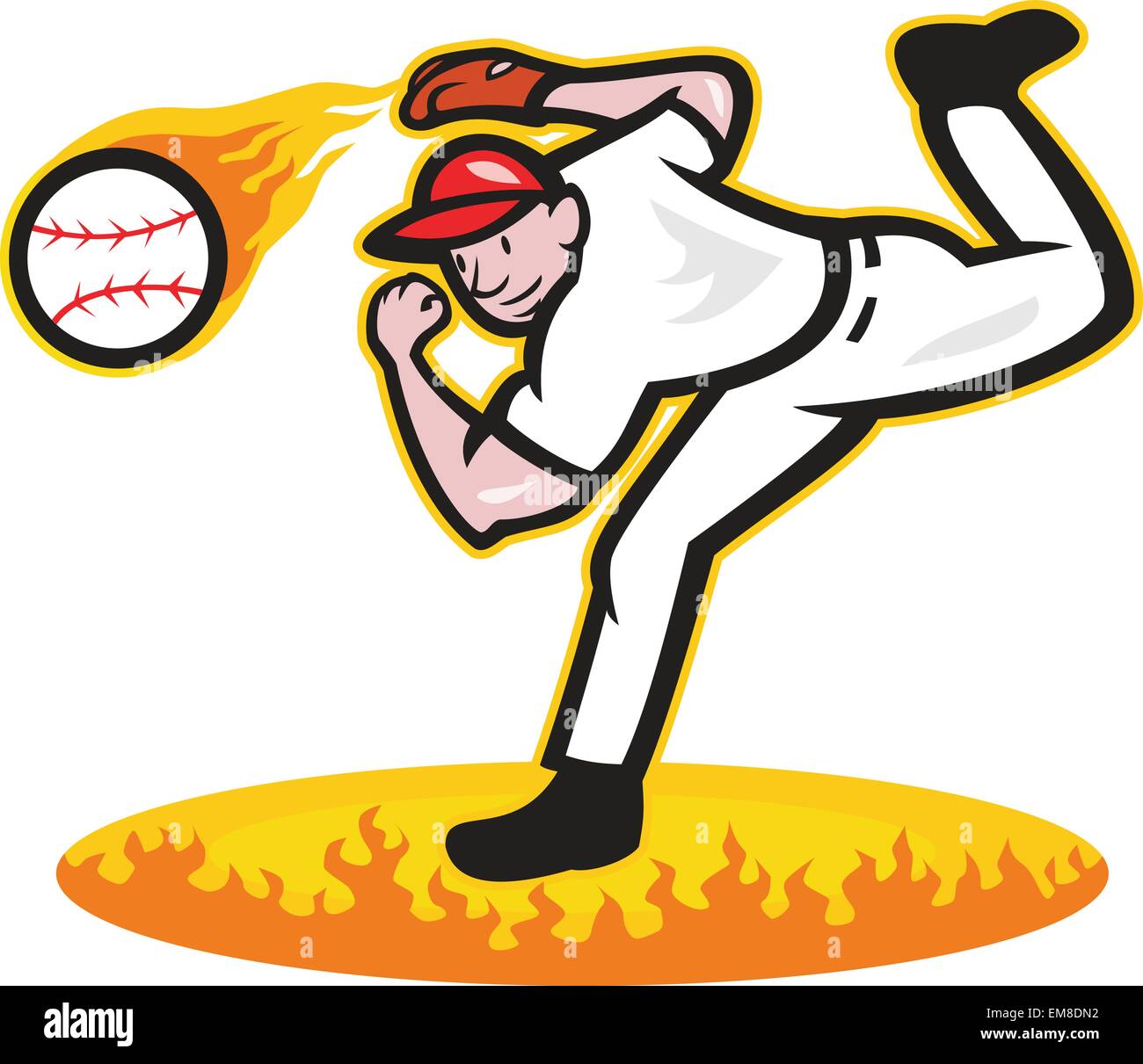 Fire ball man Stock Vector Images - Alamy