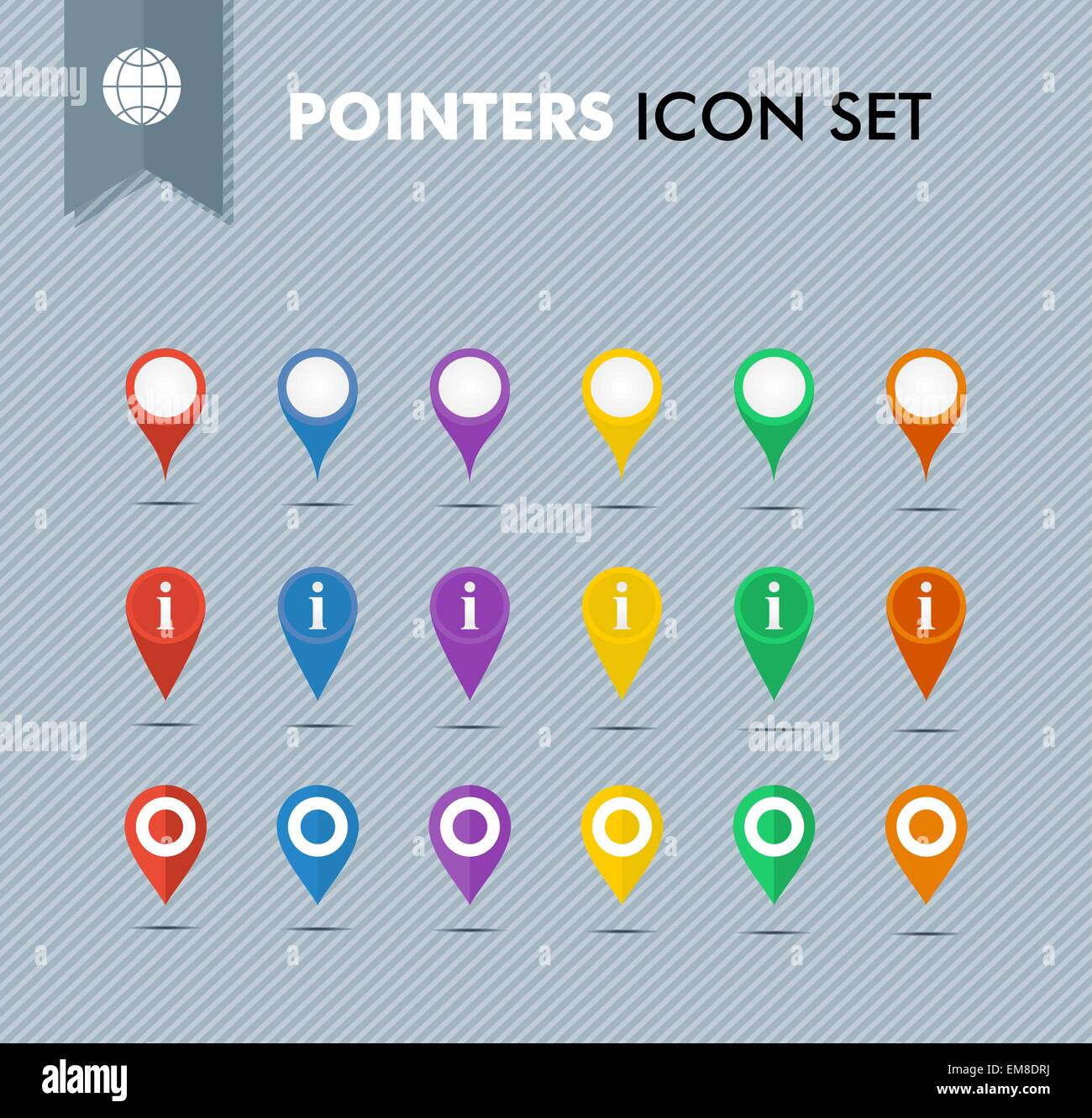 Pointers icons set EPS10 vector file Stock Vector Image & Art - Alamy