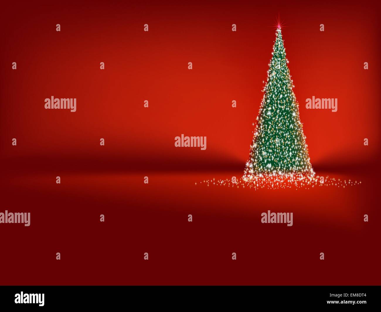 Abstract green christmas tree on red. EPS 10 Stock Vector Image & Art ...