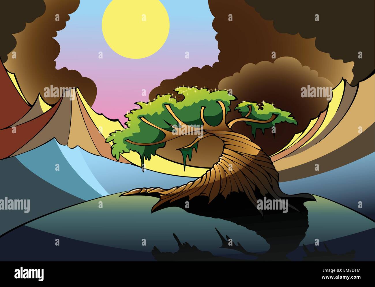 Surrounded by woodland Stock Vector Images - Alamy