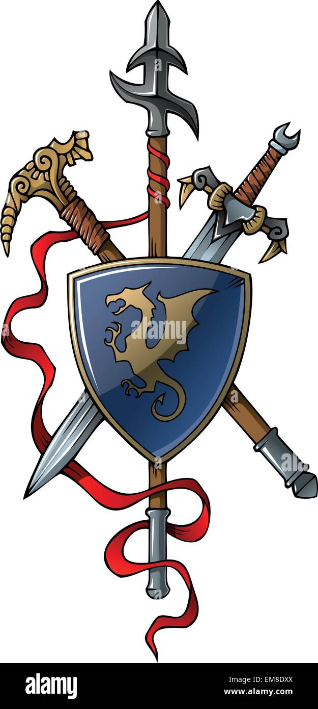 Dragon crest coat arms Stock Vector Images - Alamy