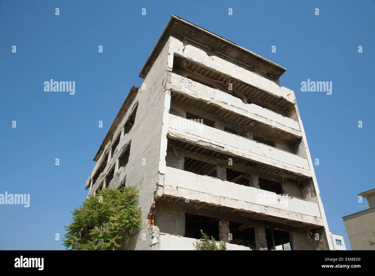 Bombed Out Building, Mostar, Herzegovina-Neretva, Bosnia And ...