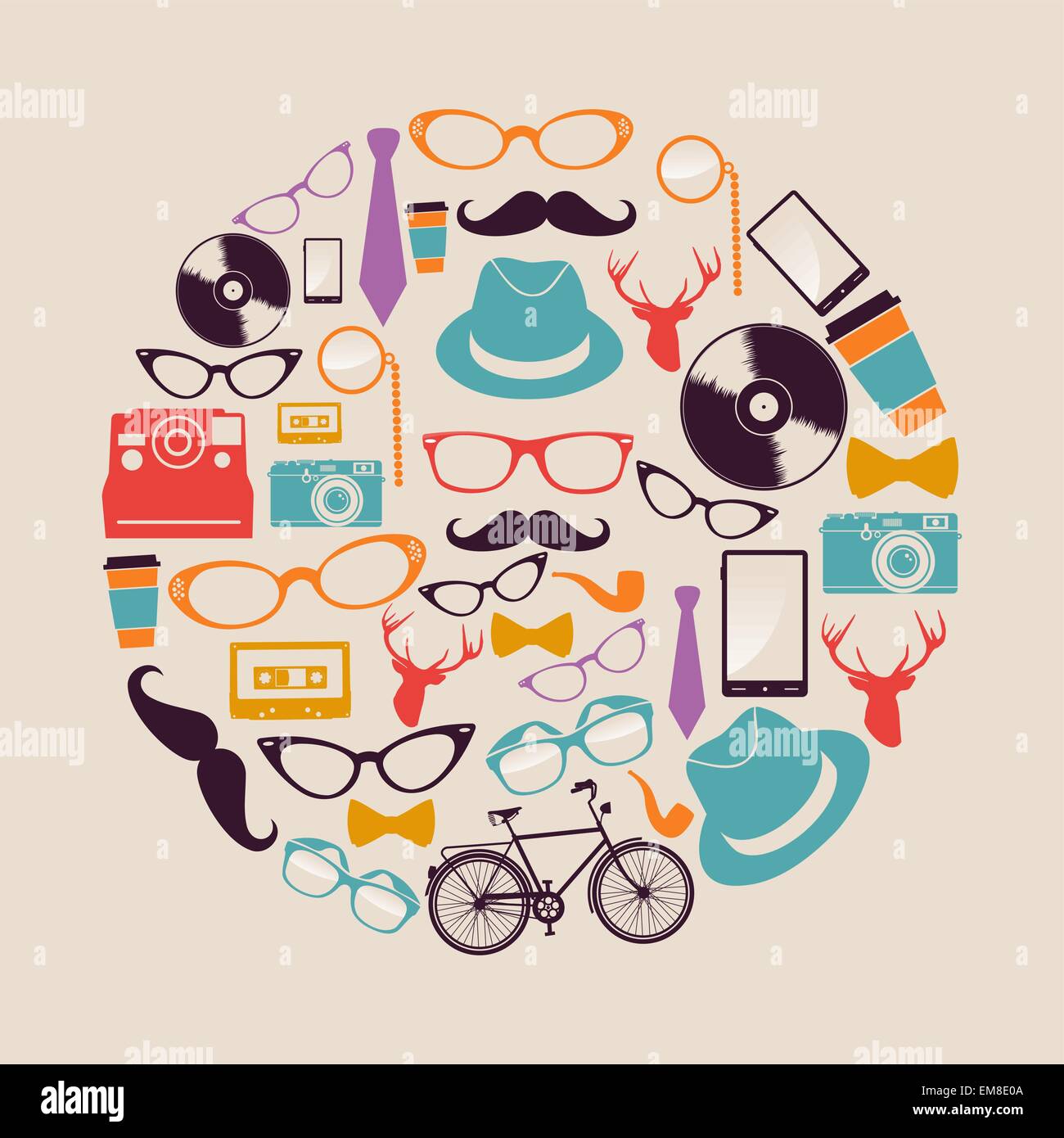 Cup coffee vintage camera Stock Vector Images - Alamy