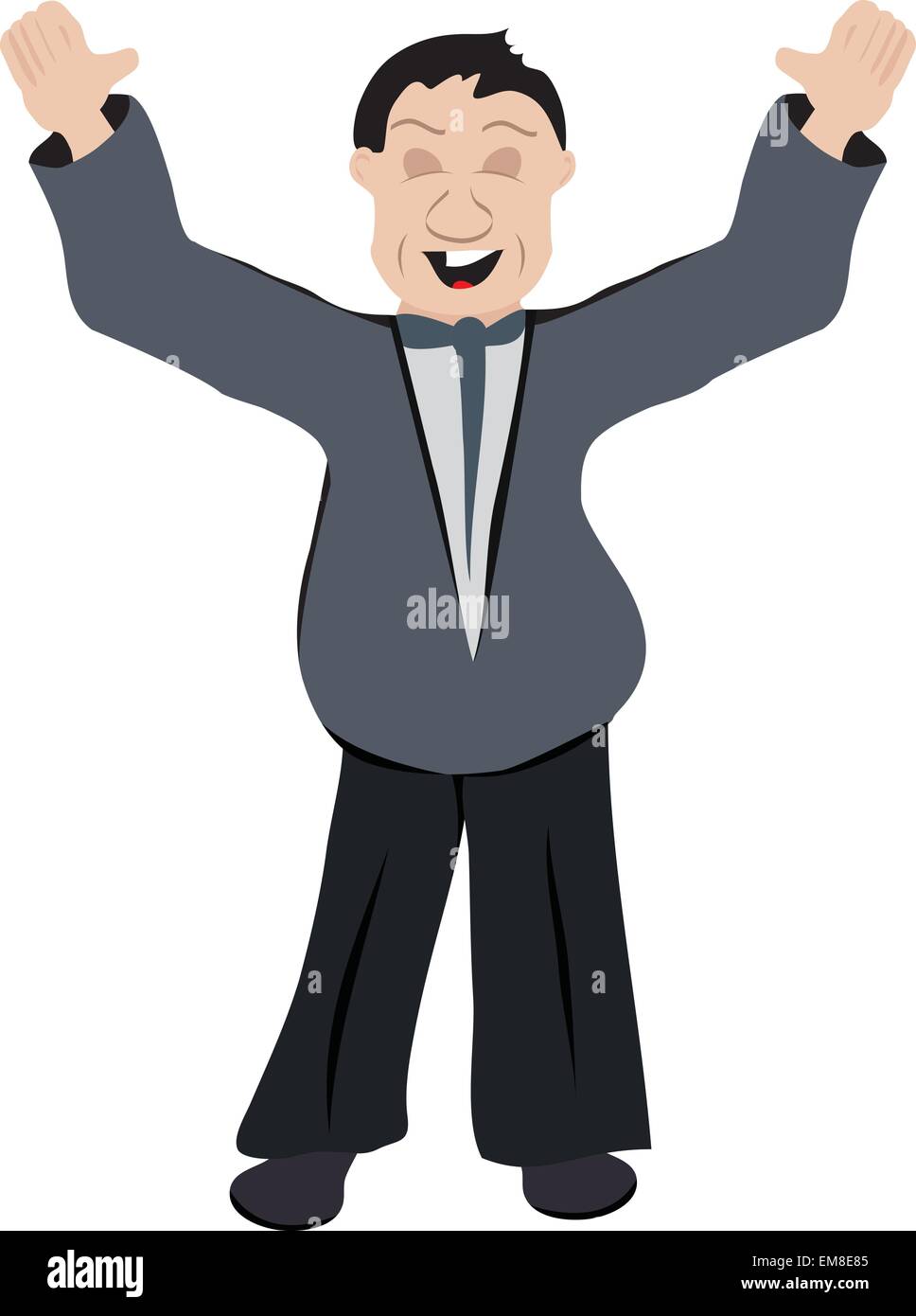 Happy businessman smiling arms Stock Vector Images - Alamy