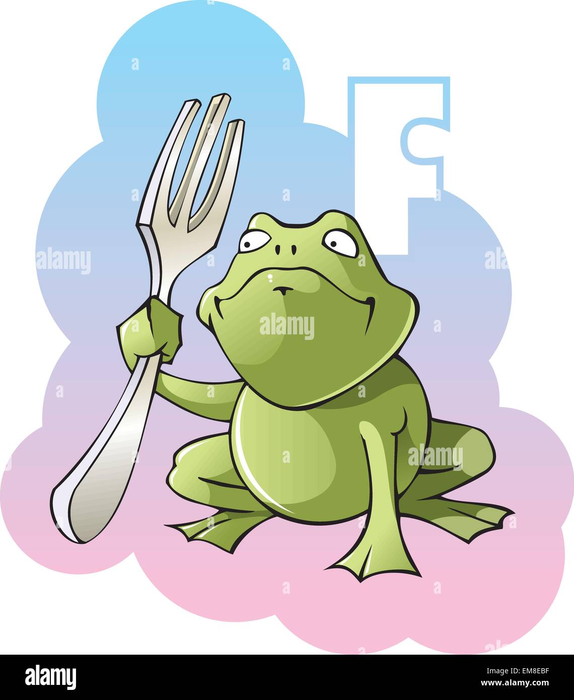 Letter frog cartoon illustration hi-res stock photography and images ...