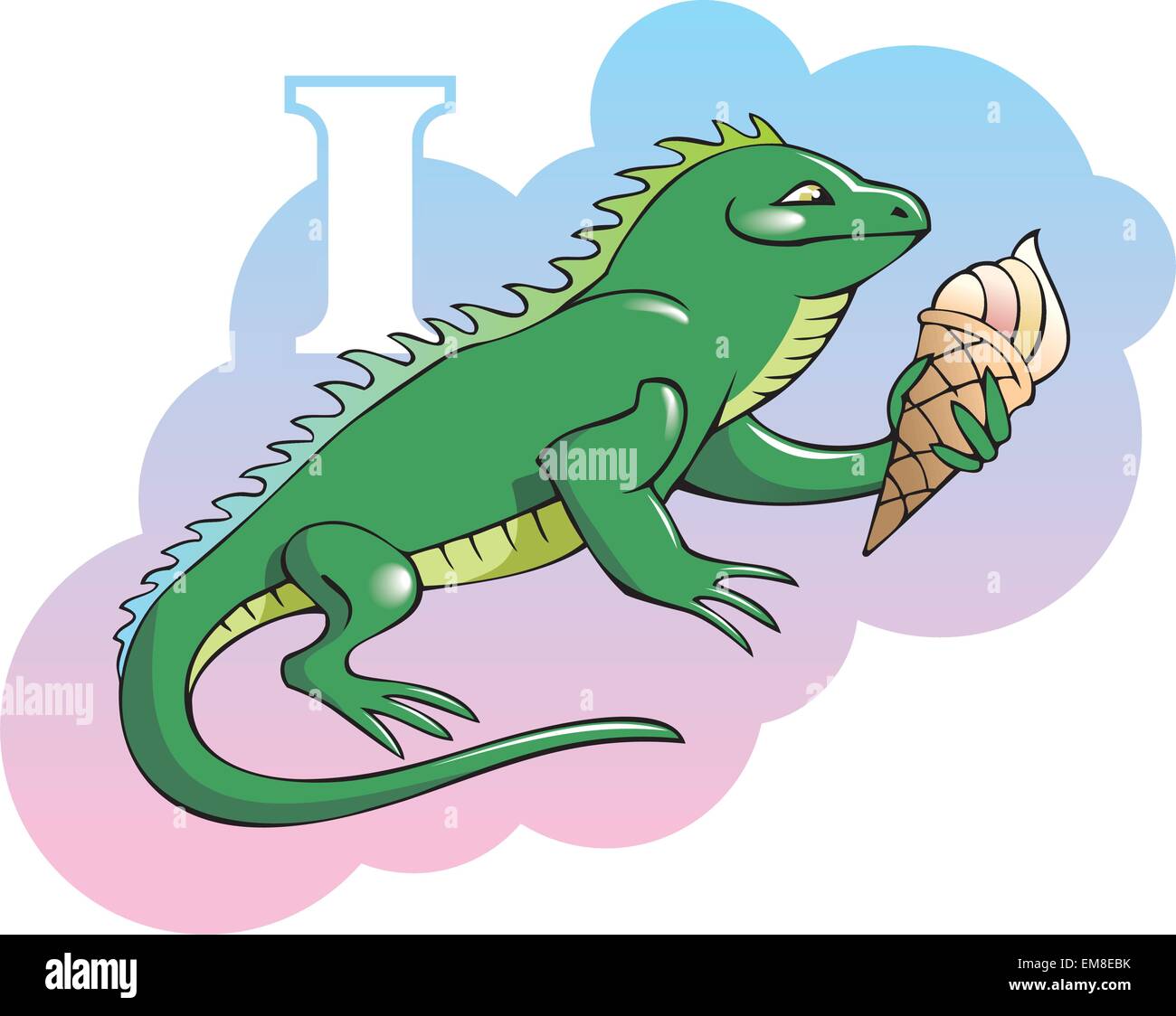Iguana animal alphabet Cut Out Stock Images & Pictures - Alamy