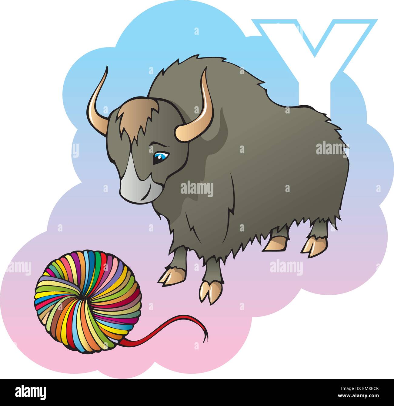 Cartoon alphabet letter y hi-res stock photography and images - Alamy