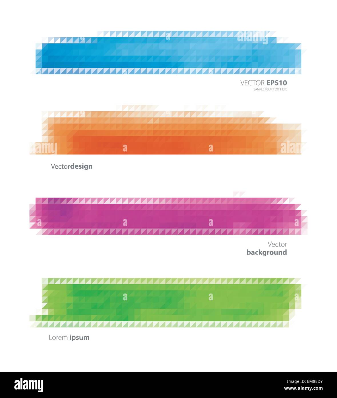 Set triangle banners Cut Out Stock Images & Pictures - Alamy