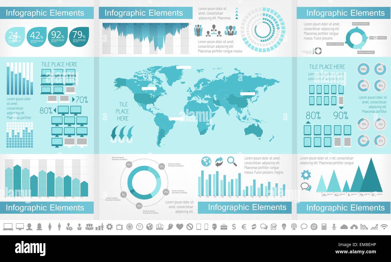 IT Industry Infographic Elements Stock Vector Image & Art - Alamy