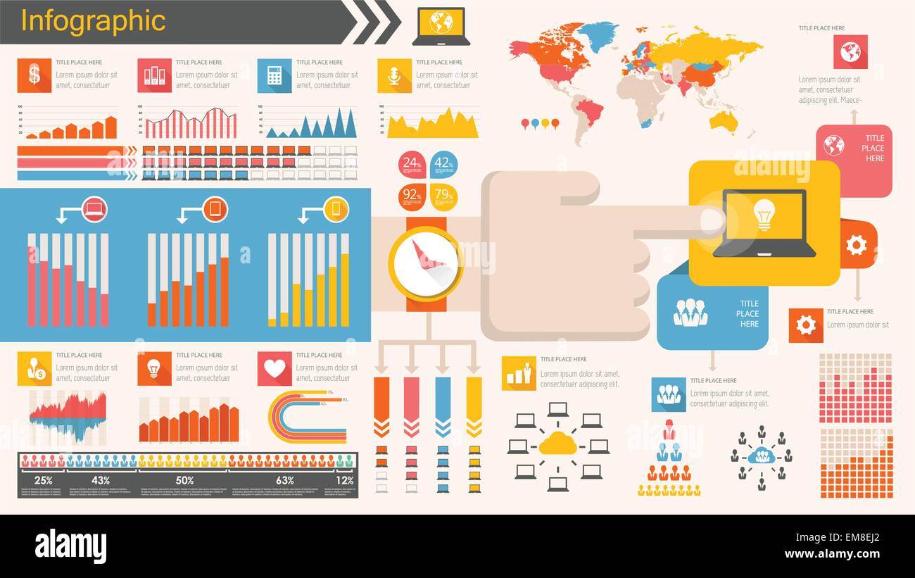 IT Industry Infographic Elements Stock Vector Image & Art - Alamy